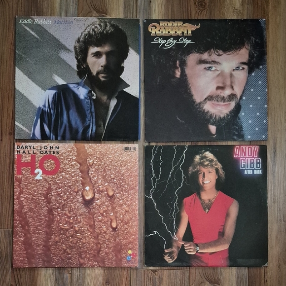Media | Vintage 8s Vinyl Lp Record Collection Eddie Rabbitt Hall Oates ...